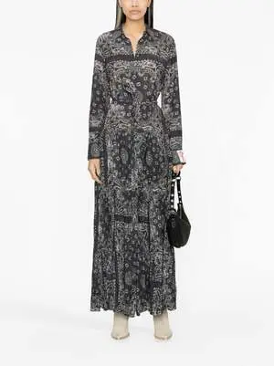 GOLDEN GOOSE Paisley-print Maxi Shirt Dress