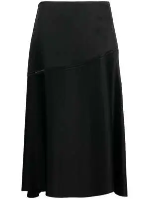 JIL SANDER Flared Midi Skirt - Black