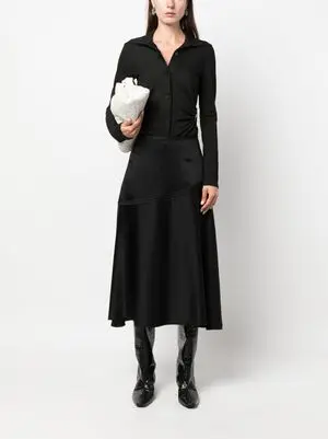 JIL SANDER Flared Midi Skirt - Black