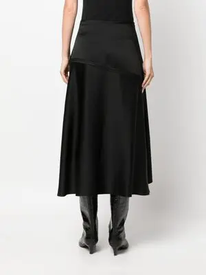 JIL SANDER Flared Midi Skirt - Black