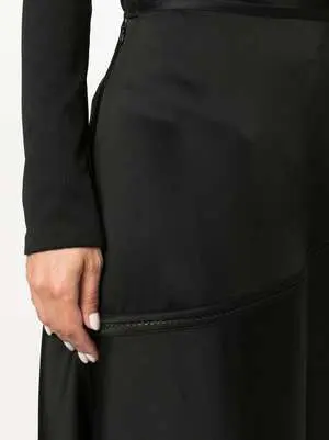 JIL SANDER Flared Midi Skirt - Black