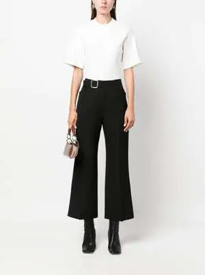 JIL SANDER Belted Cropped Trousers