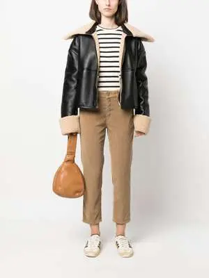 DONDUP Mid-rise Cropped Trousers - Neutrals