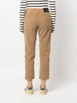 DONDUP Mid-rise Cropped Trousers - Neutrals