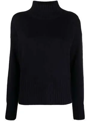 DRUMOHR Roll-neck Merino Wool Sweater - Blue