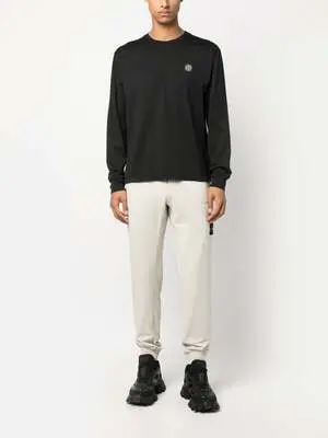 Stone Island Logo-patch Long-sleeve T-shirt - Black