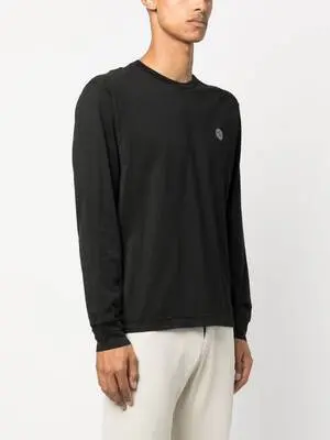 Stone Island Logo-patch Long-sleeve T-shirt - Black