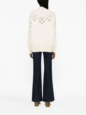 Chloé Pointelle-knit Wool Jumper