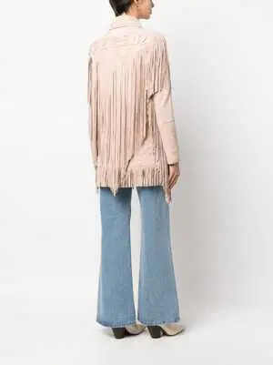 Philipp Plein Oversized Fringed Suede Shirt Jacket