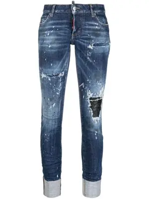 Dsquared2 Splatter-detail Skinny Jeans