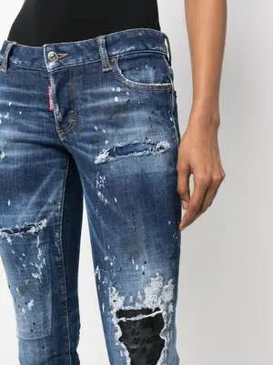 Dsquared2 Splatter-detail Skinny Jeans