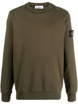 Stone Island Compass-patch Cotton Sweatshirt