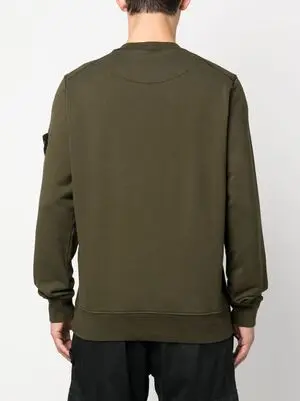 Stone Island Compass-patch Cotton Sweatshirt