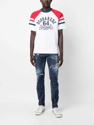 Dsquared2 Distressed-finish Denim Jeans - Blue