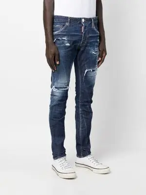 Dsquared2 Distressed-finish Denim Jeans - Blue