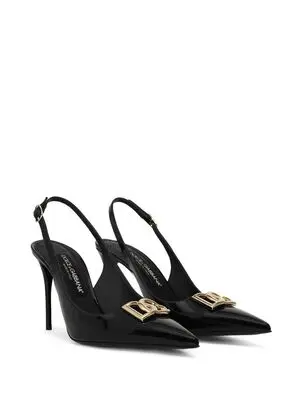 Dolce & Gabbana Logo Plaque Slingback Pumps