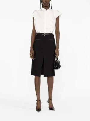 Alexander McQueen Sleeveless Ruffled Blouse - White