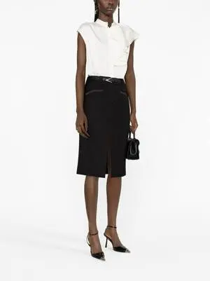 Alexander McQueen Sleeveless Ruffled Blouse - White