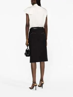 Alexander McQueen Sleeveless Ruffled Blouse - White