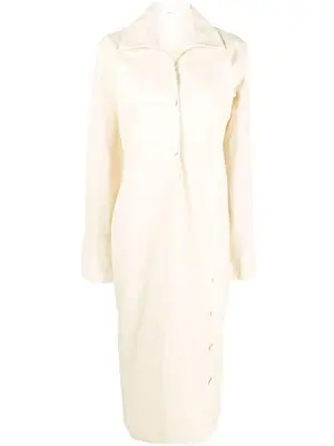 Bally Button-up Long-sleeved Dress