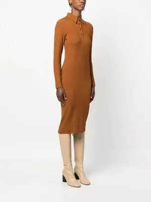 Filippa K Ribbed Jersey Polo Dress