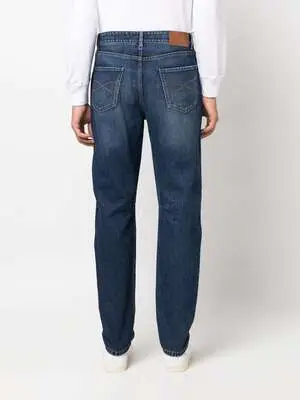 Brunello Cucinelli Mid-rise Straight-leg Jeans - Blue