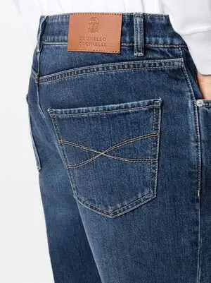Brunello Cucinelli Mid-rise Straight-leg Jeans - Blue