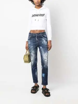 Dsquared2 Distressed Cropped Jeans