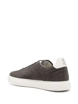 Brunello Cucinelli Nubuck Leather Low-top Sneakers - Grey