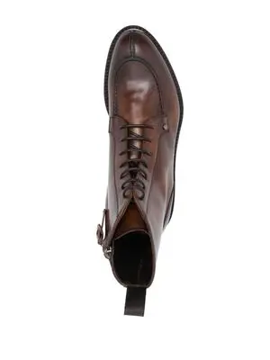 Canali Almond-toe Leather Ankle Boots