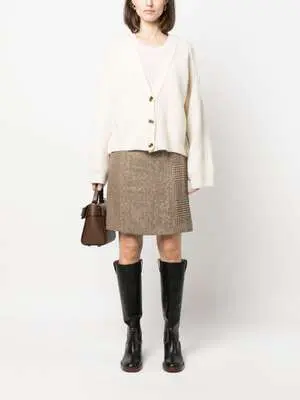 Ralph Lauren Houndstooth-pattern Straight Skirt