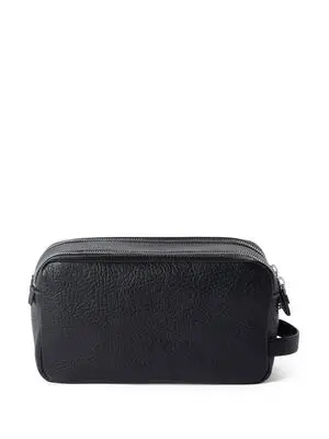 Brunello Cucinelli Leather Wash Bag - Black