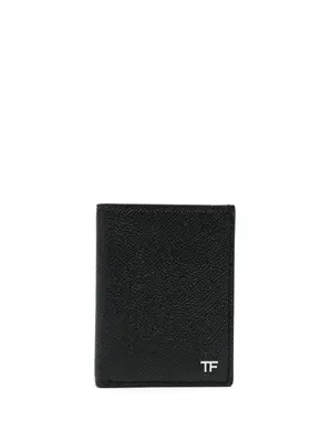 TOM FORD Logo-plaque Bi-fold Leather Wallet - Black