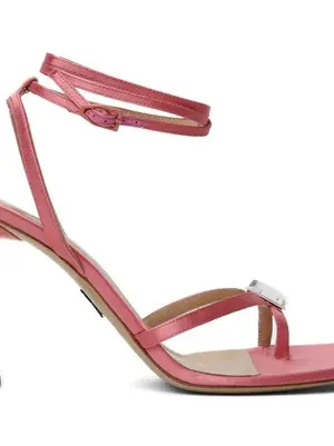 PAUL ANDREW Cube Toe-ring 95mm Sandals - Pink