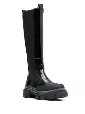 GANNI 50mm Knee-high Leather Boots