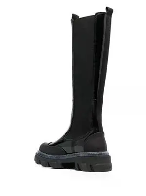 GANNI 50mm Knee-high Leather Boots