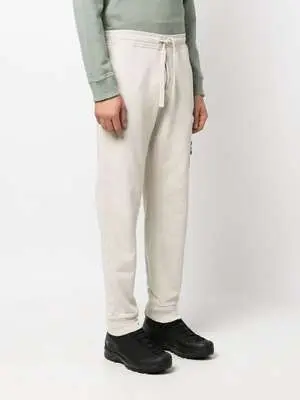 Stone Island Compass-patch Cotton Track Pants - Neutrals