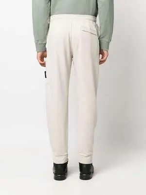 Stone Island Compass-patch Cotton Track Pants - Neutrals