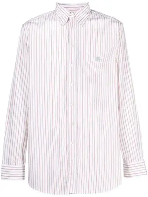 Etro Embroidered-logo Striped Shirt