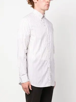 Etro Embroidered-logo Striped Shirt