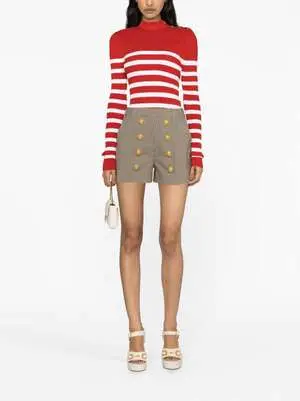 Balmain Vertical-stripe Print Trousers - Neutrals
