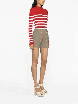 Balmain Vertical-stripe Print Trousers - Neutrals