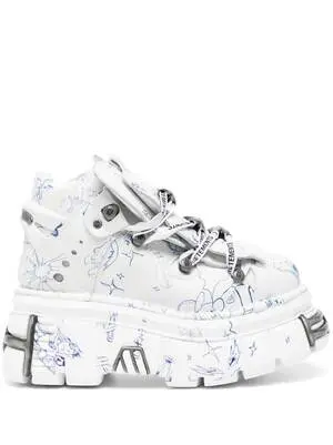 Vetements X New Rock Platform Sneakers In White - 42% Off
