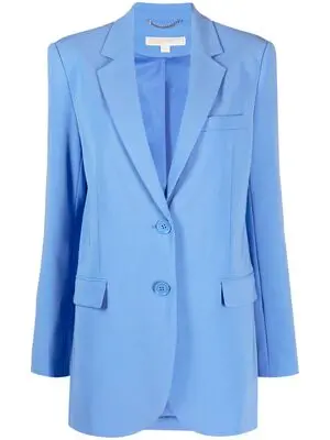 Michael Kors Notched-lapels Single-breasted Blazer - Blue