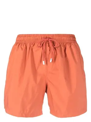 Fedeli Logo-patch Swim Shorts - Orange