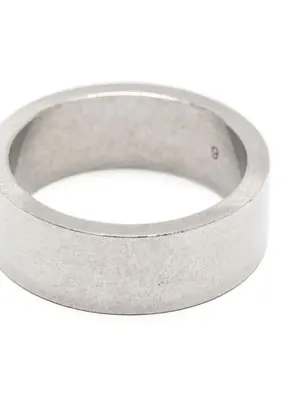 MAISON MARGIELA Logo-engraved Band Ring - Silver