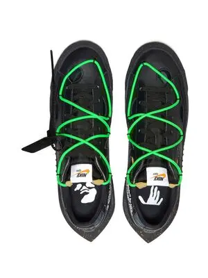 Nike X Off White Blazer Low 77 Sneakers - Ow Black Green Fluo