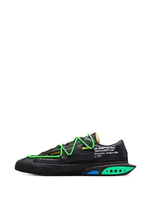 Nike X Off White Blazer Low 77 Sneakers - Ow Black Green Fluo