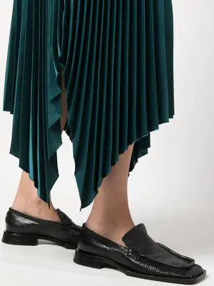 JOSEPH Ade Pleated Midi Skirt - Green