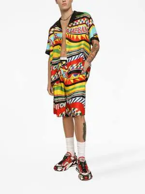 Dolce & Gabbana Carretto-print Bermuda Shorts - Multicolour